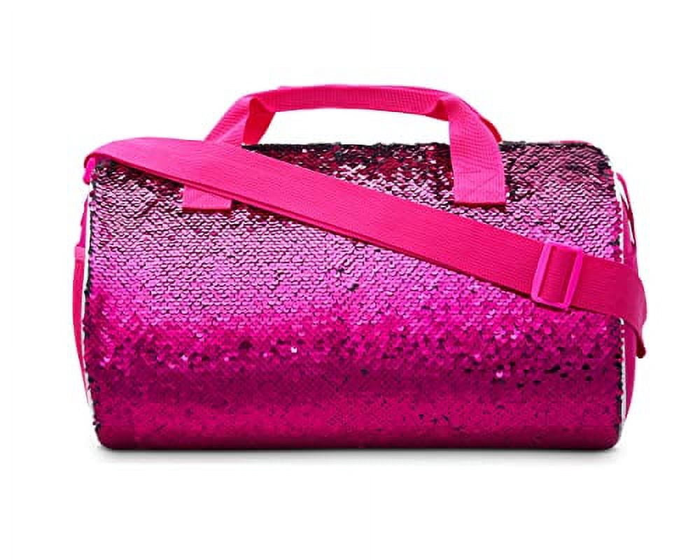 Reversible Sequin Dance Duffle Bag (16" Fuchsia/Silver) - Walmart.com