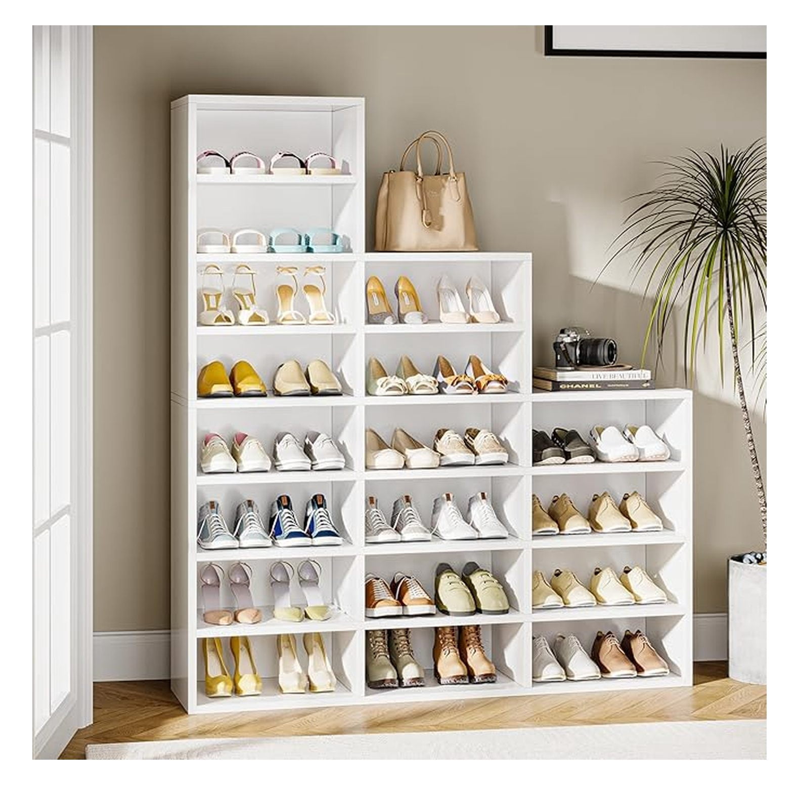 White Wood Shoe Racknull