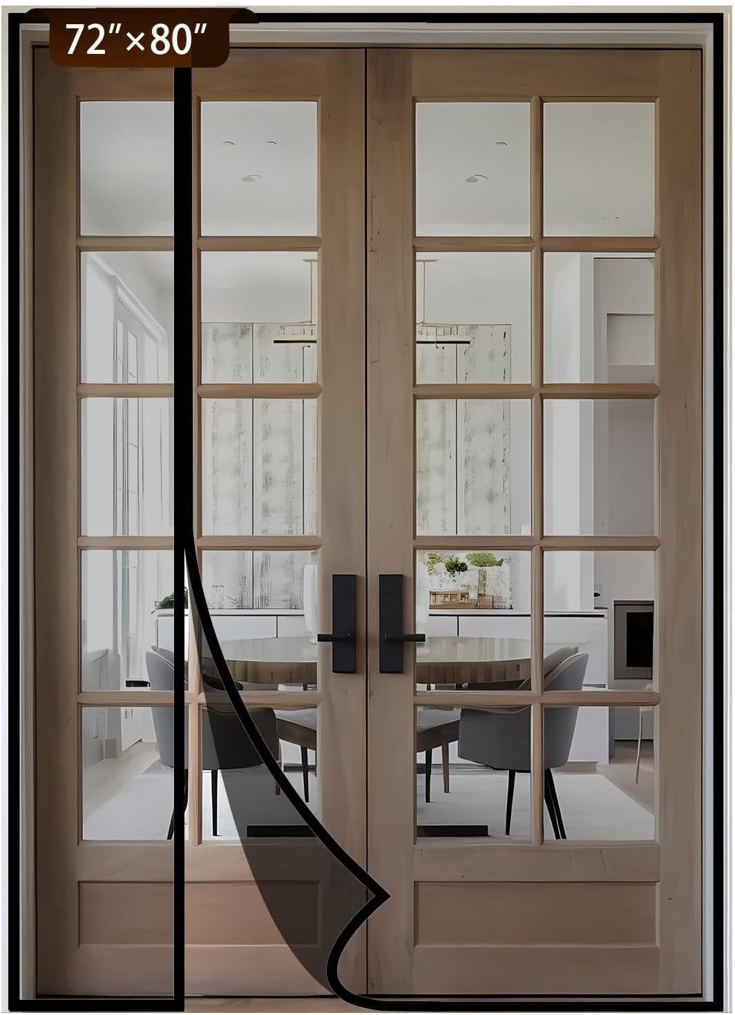 Reversible Side Opening Magnetic Screen Door for Sliding & French Doors ...