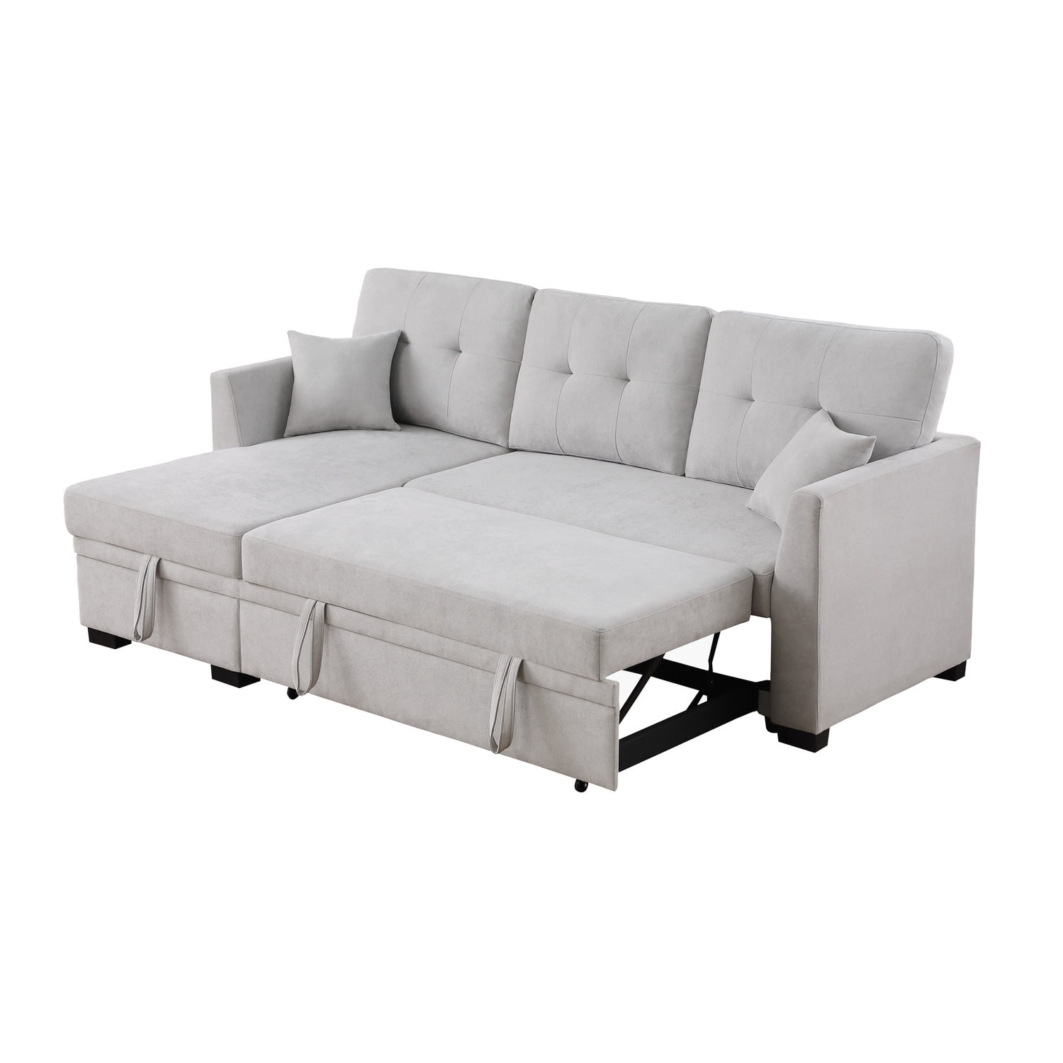 Reversible Sleeper Sectional Sofa with Storage Chaise and Pull Out ...
