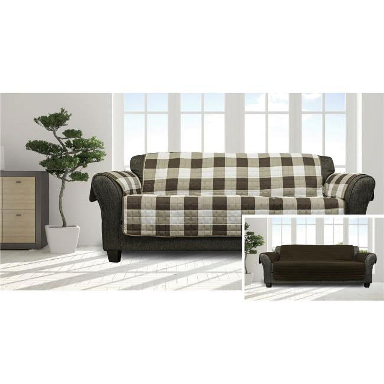 Reversible Sofa Cover Couch Covers - Water Resistant Furniture ...