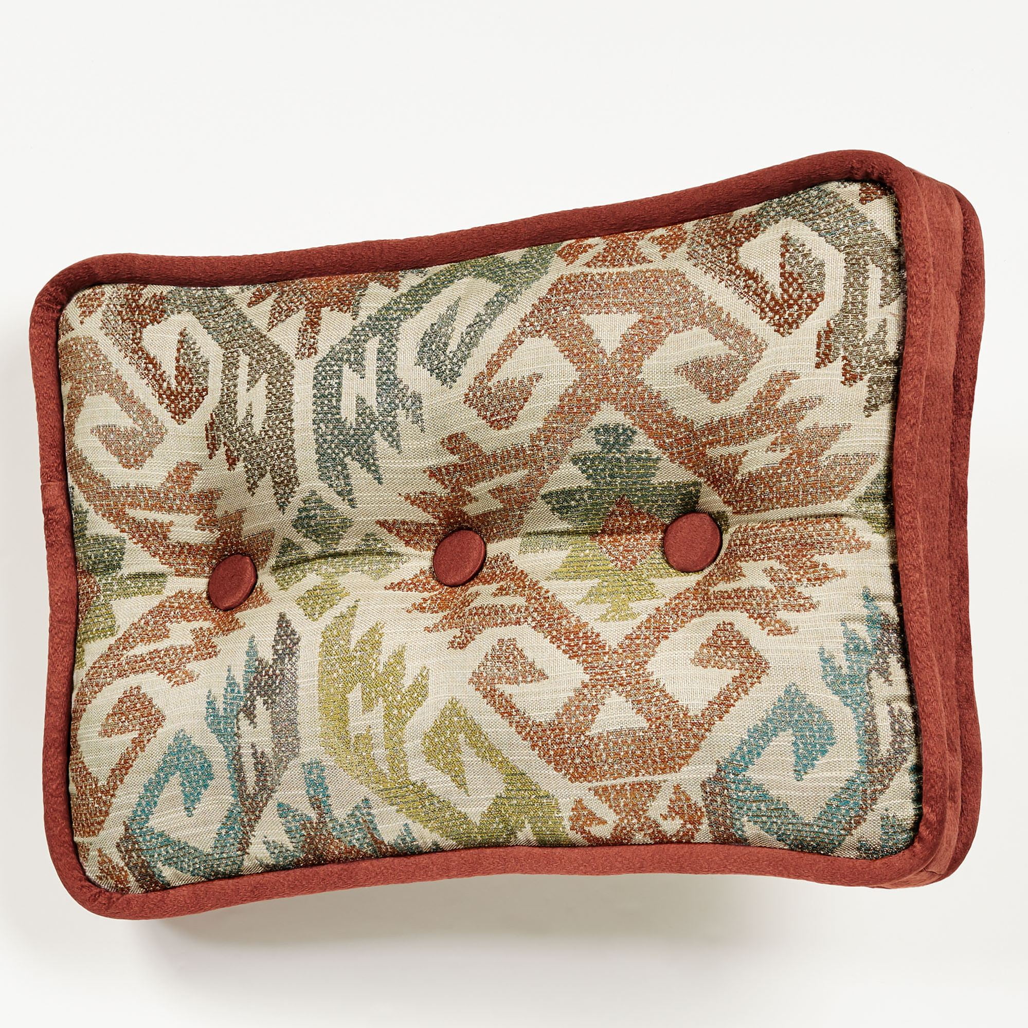 Reversible Southwest Medallion Bandera Cinnabar Natural Tufted Pillow ...