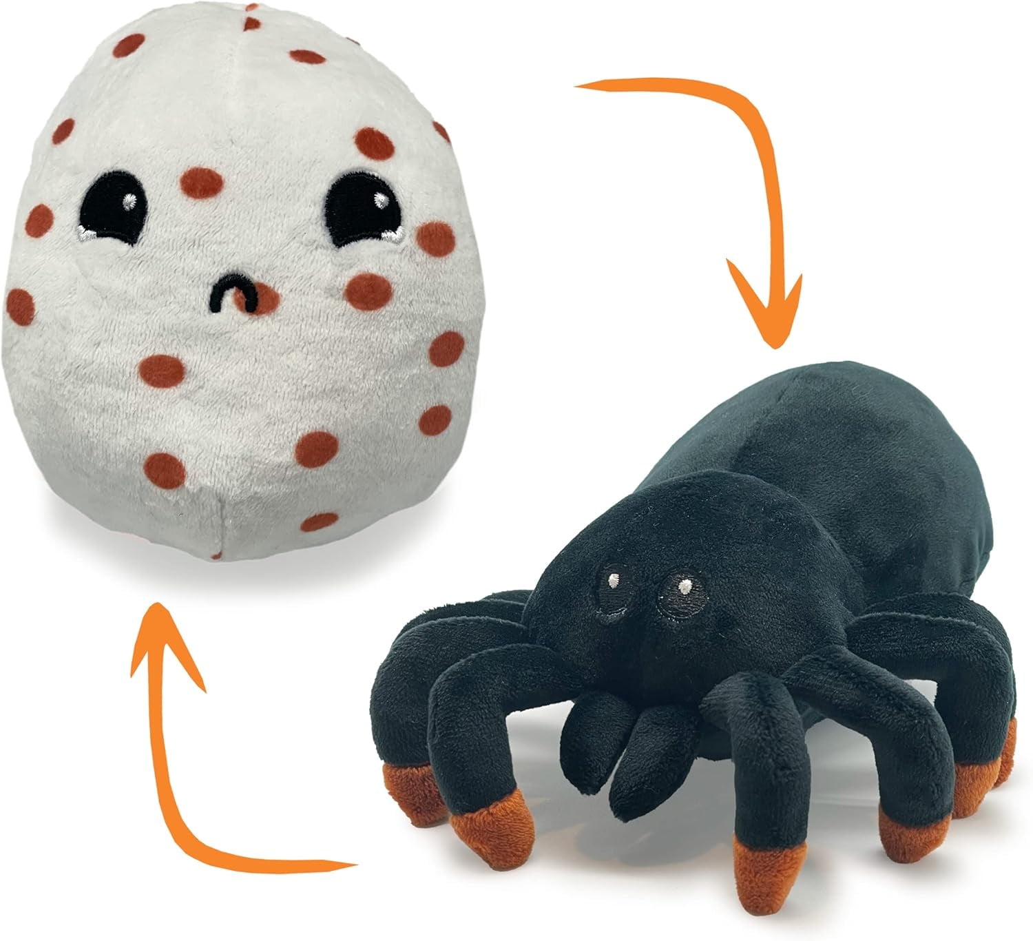 Hatchkinz Reversible Tarantula to Egg Plushie | Happy + Sad | Show Your ...
