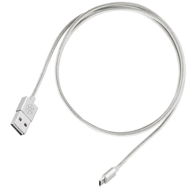 Reversible USB-A to Reversible Micro-B Cable - Silver - Walmart.com