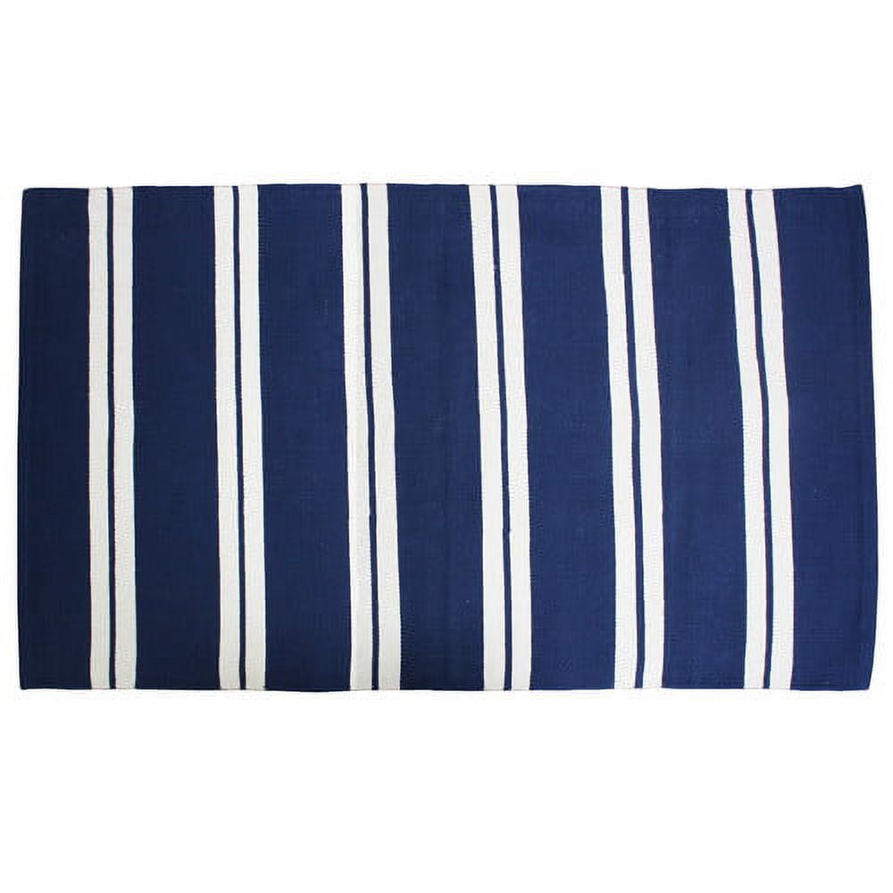 Reversible Washable Cabana Stripe Woven Area Rag Throw Rug, 30x48 ...