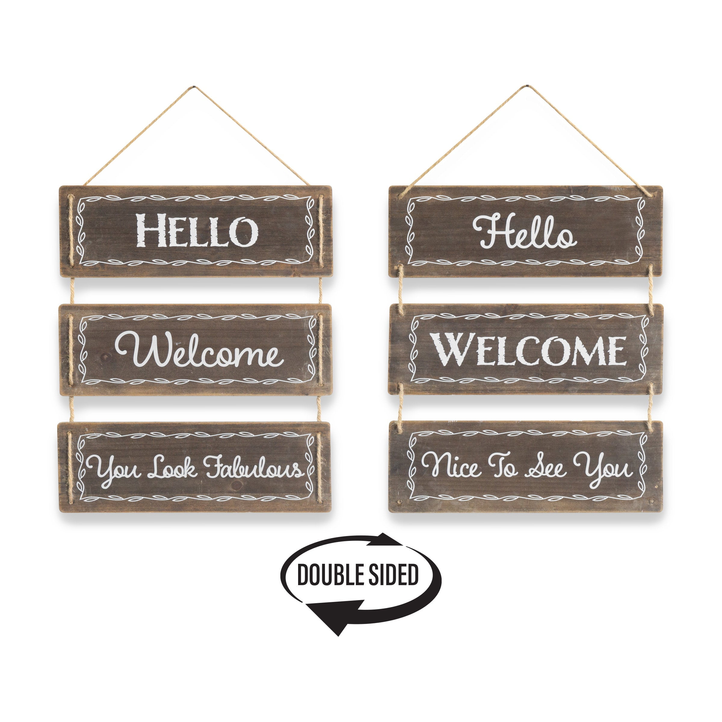 Reversible Wood Wall Hanging Sign for Farmhouse and Living Room ...