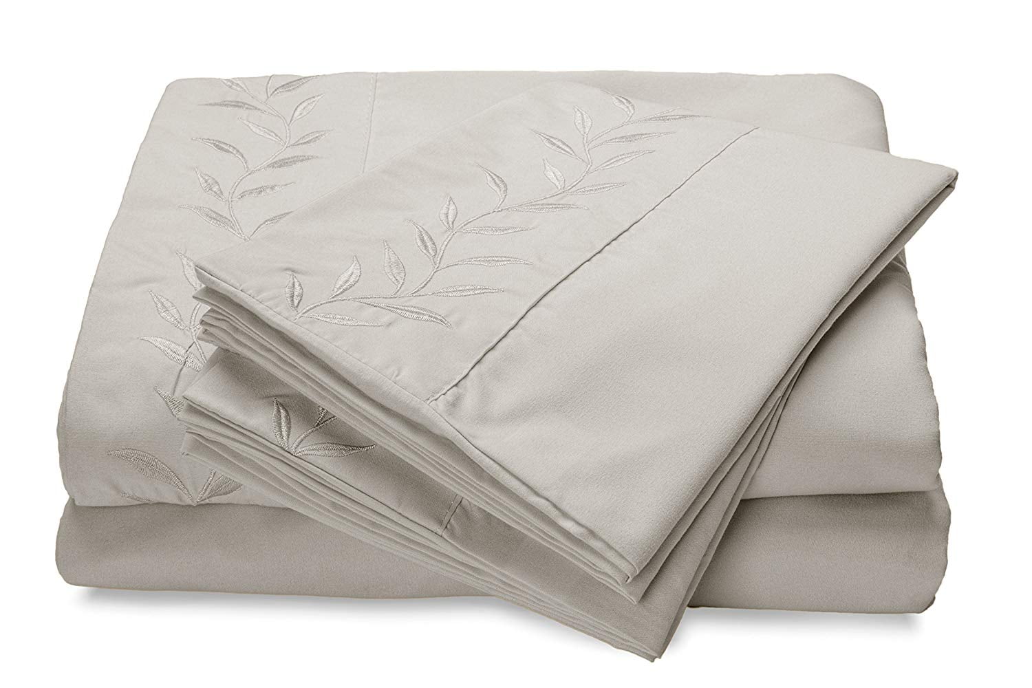 Reversifi Embroidered Bed Sheets Set Soft Brushed Microfiber – Hypoallergenic, Wrinkle Fade, 3 ...