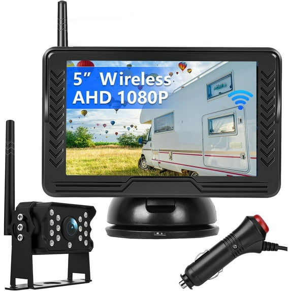 Reversing Camera System with 5 inch Split Screen, IP69K Backup Camera ...