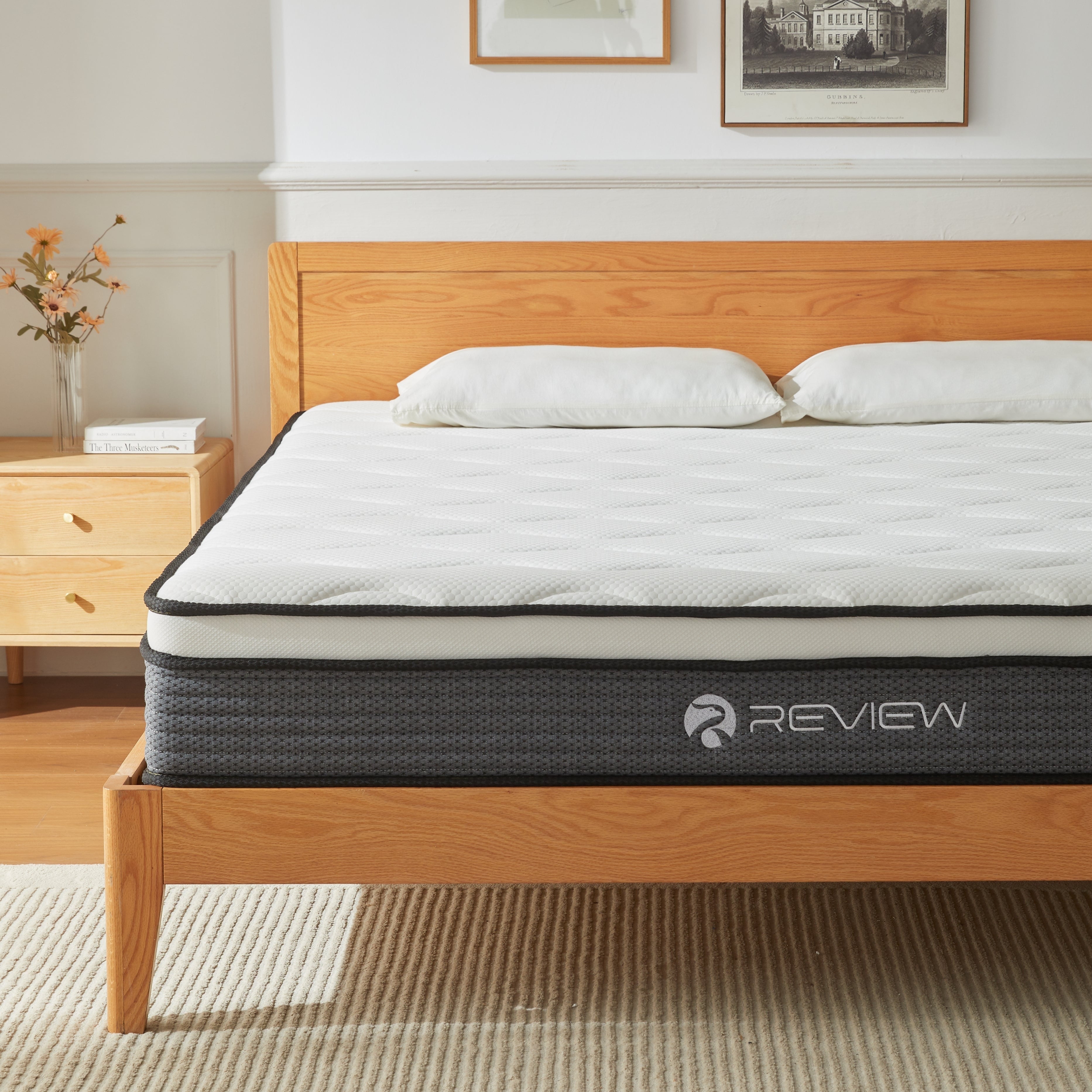 Review King Size Mattress, 12 Inch Memory Foam Hybrid Mattress in a Box ...