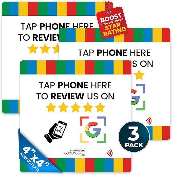 Review Plate NFC Tap Acrylic Display - Effortless Feedback Collection ...