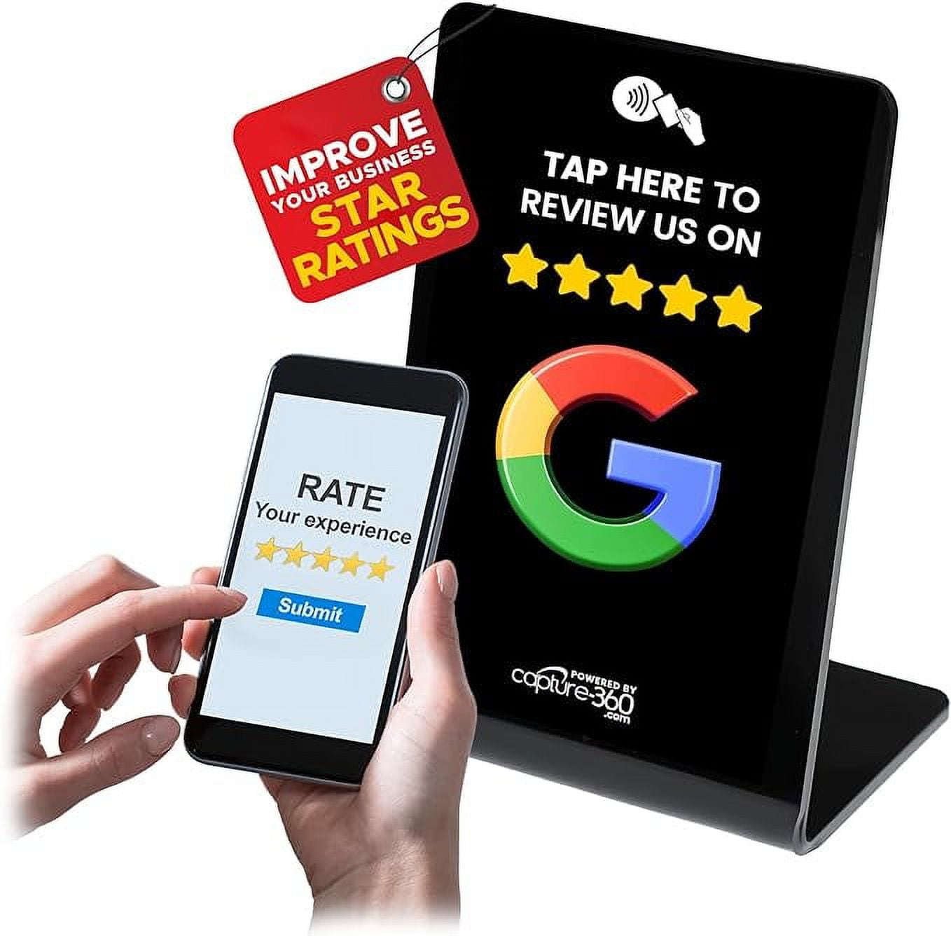 Review Stand NFC Digital Feedback Collection with Single-Tap Technology ...