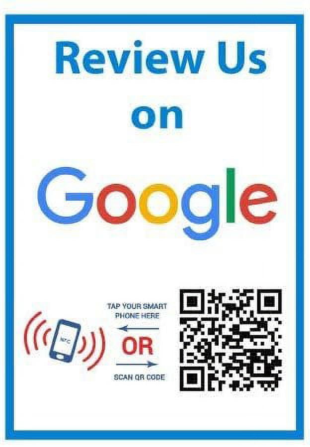 Review Us On Google Sticker - Touchless QR Code and NFC Tag - Two-Sided ...