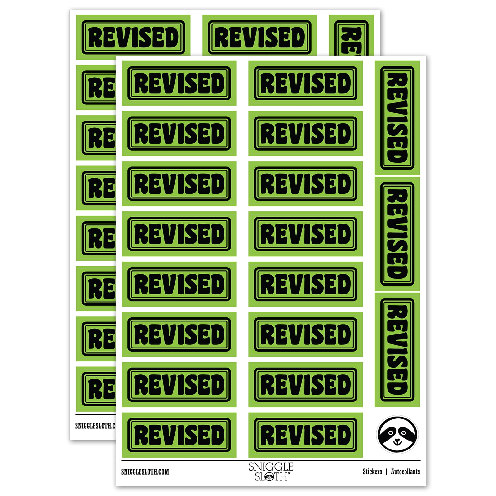 Revised Double Border Sticker Set - Light Green - Matte Finish - 2.00 ...