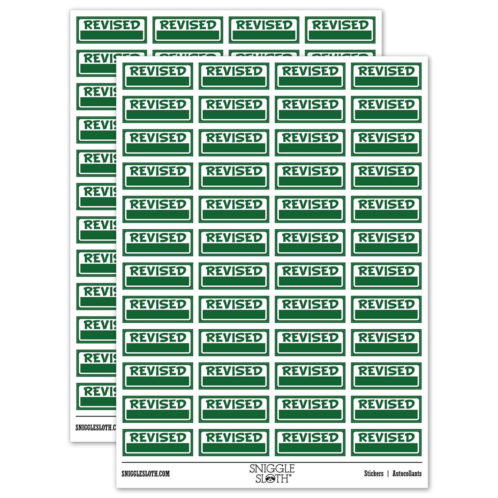 Revised with Blank Sticker Set - Dark Green - Gloss Finish - 1.25" Mini ...