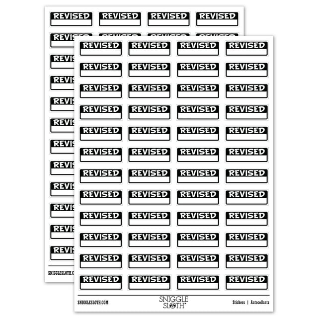 Revised with Blank Sticker Set - White - Gloss Finish - 1.25" Mini ...