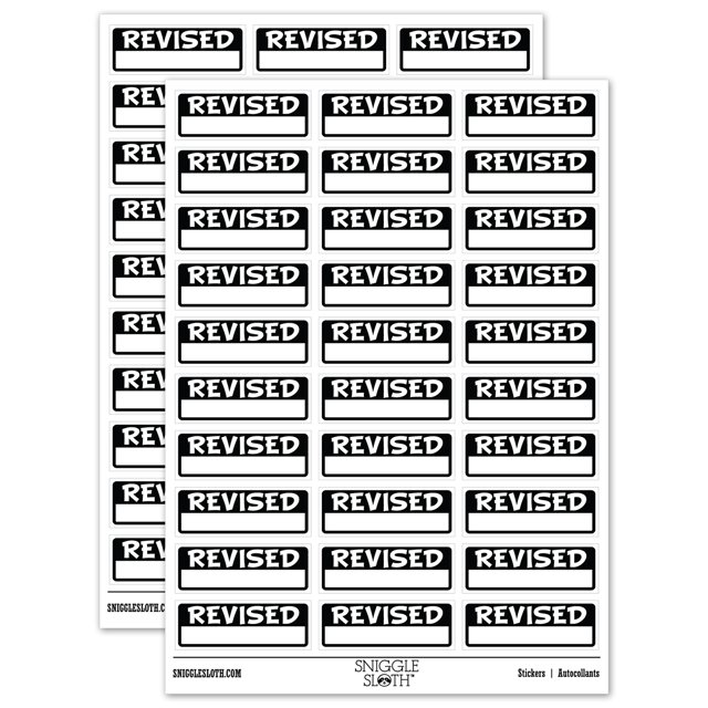 Revised with Blank Sticker Set - White - Gloss Finish - 1.75" Medium ...
