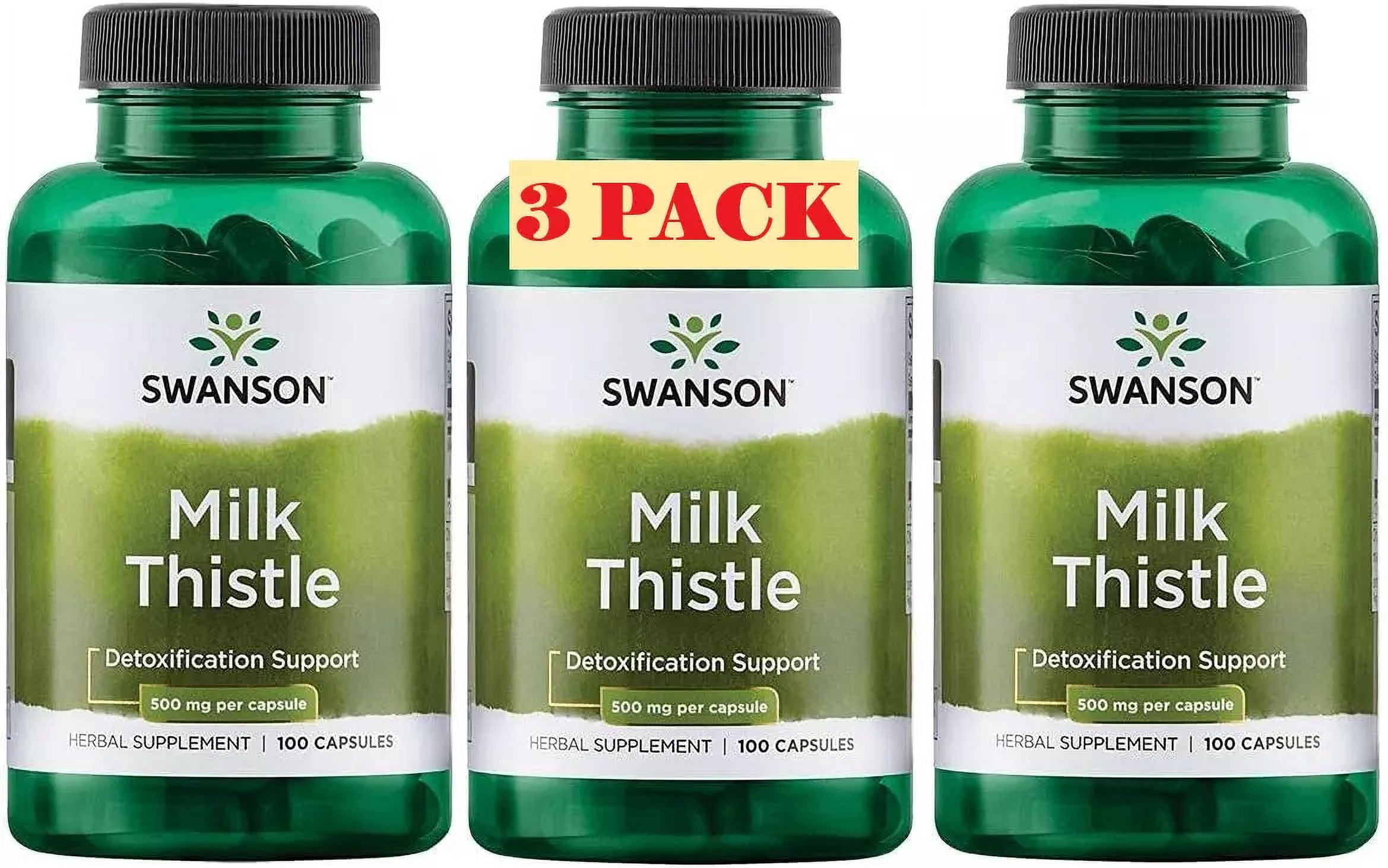Revita 3 Pack MILK THISTLE (Silymarin) 500mg 300 Cap (3x100) Liver ...