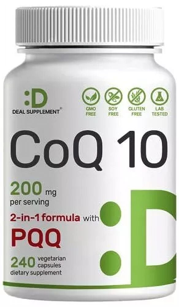 Revita CoQ10 200mg & PQQ 200mcg for Antioxidant Energy, Brain, & Heart ...