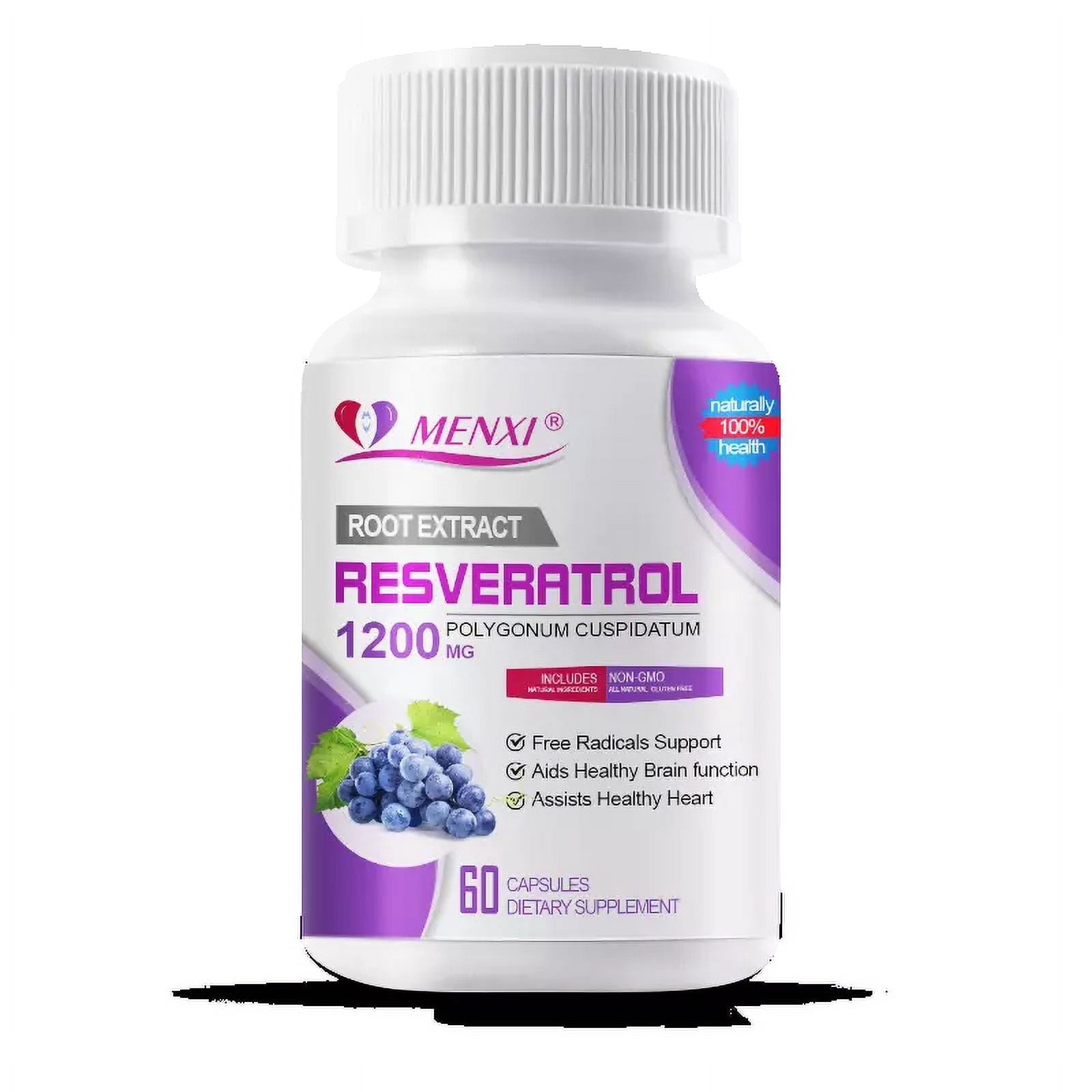 Revita Resveratrol Extract Capsules 1200MG Natural Supplement Anti ...