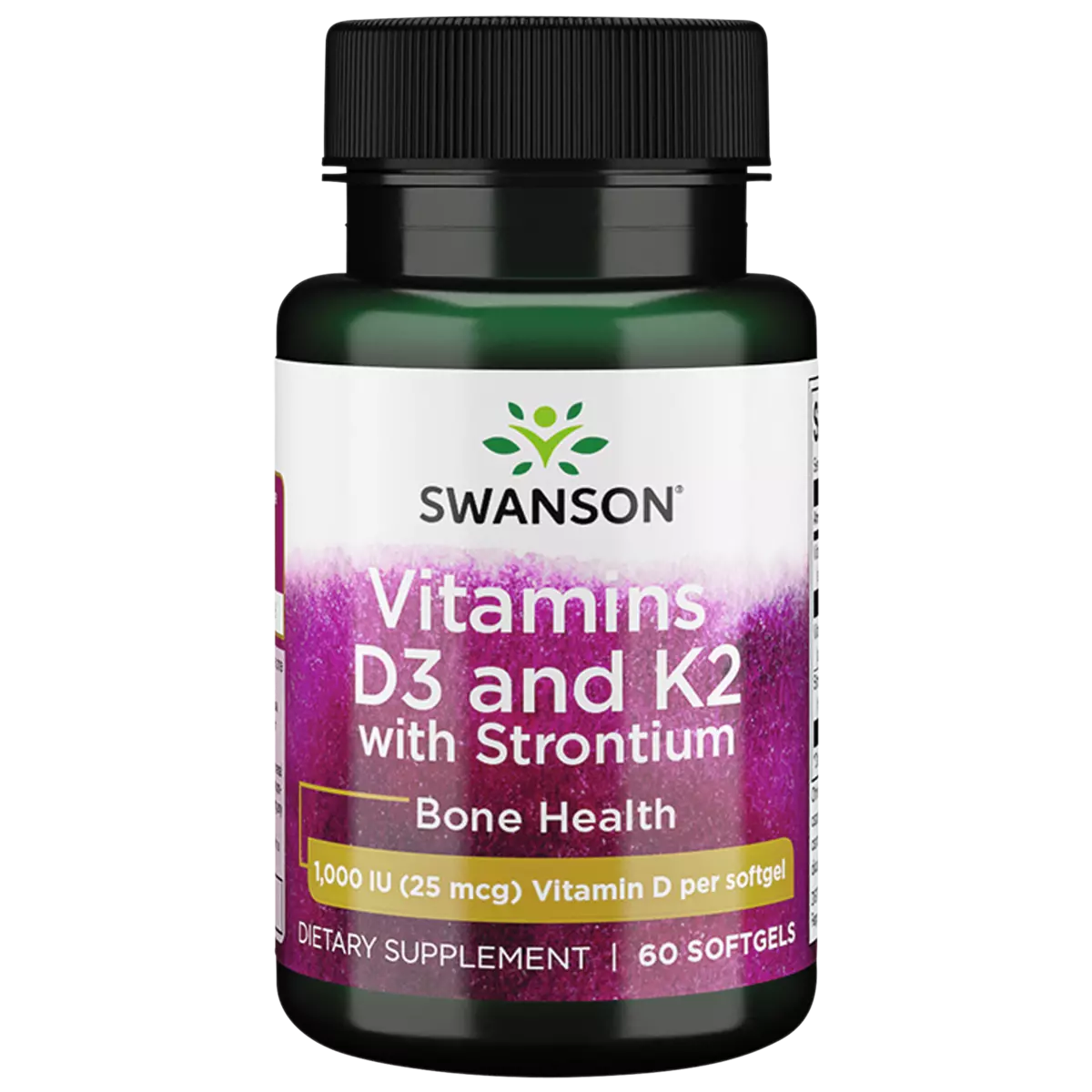 Revita Swanson Strontium Complex with Vitamins D-3 and K-2 60 Softgels ...