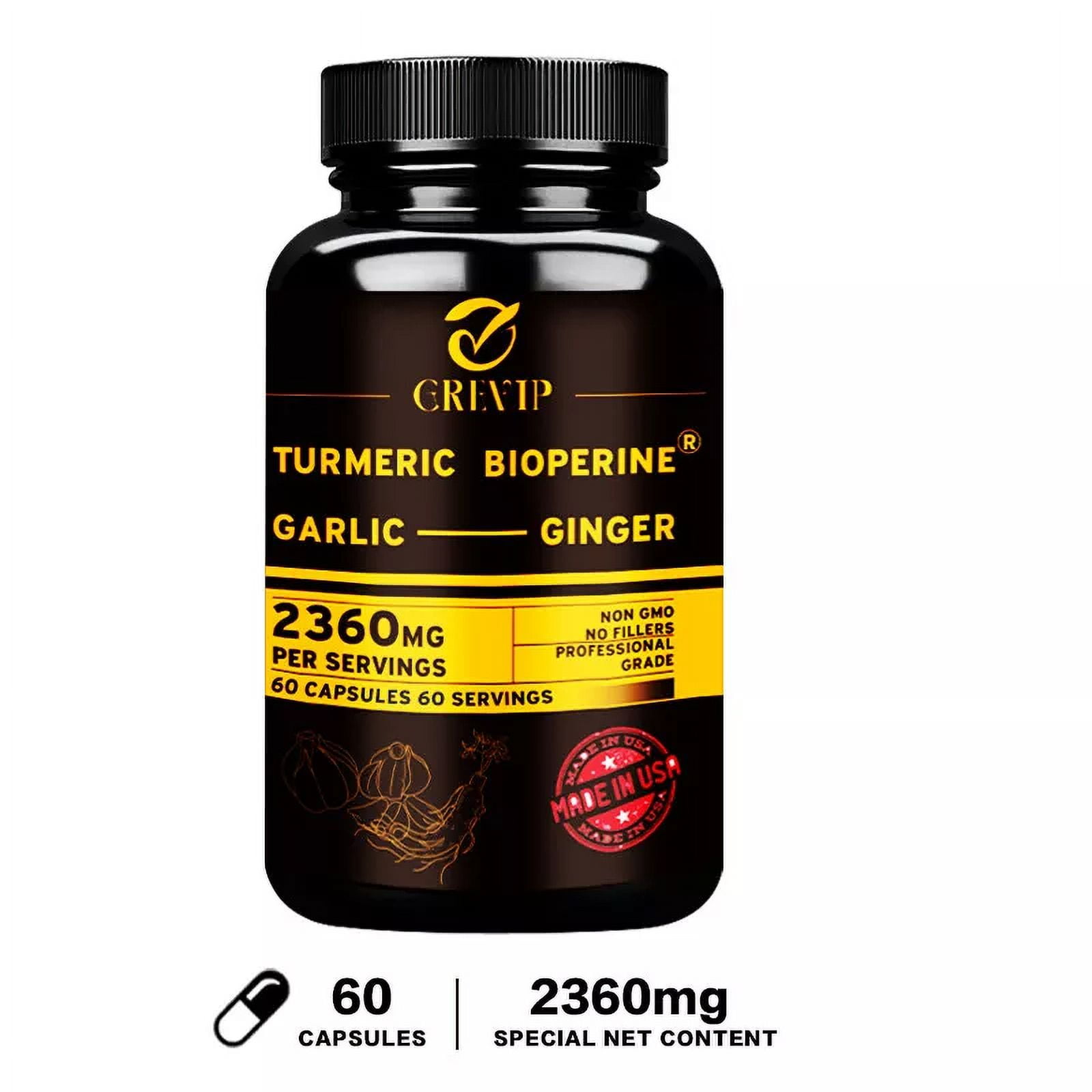 Revita Turmeric Bioperine 2360mg - 95% Curcuminoids - Antioxidant, Anti ...