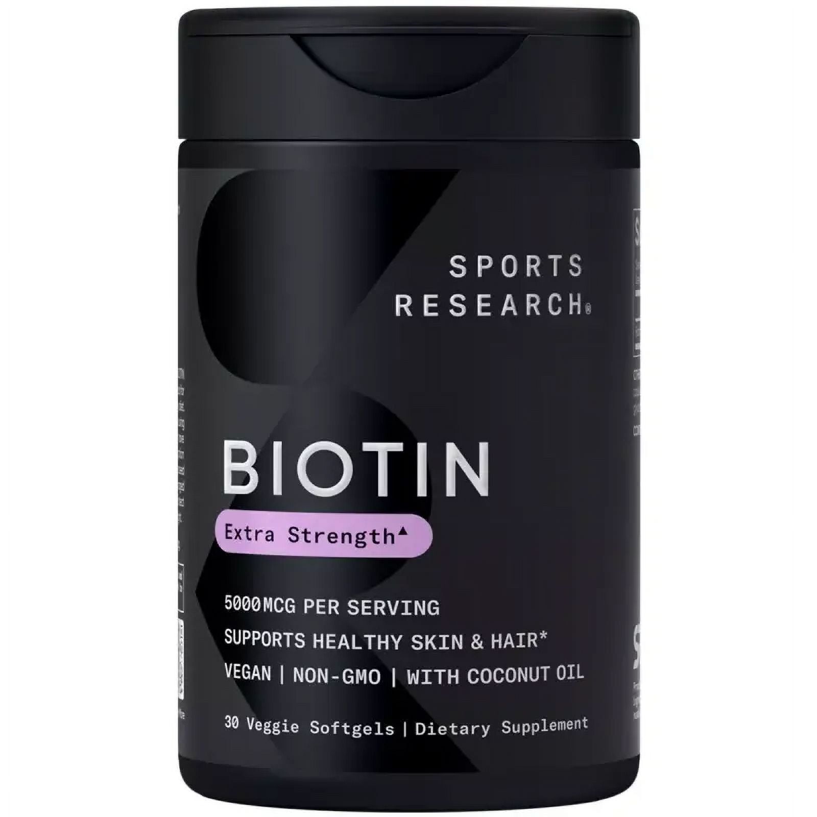 Revita Vegan Biotin 5000mcg w/ Coconut Oil Extra Strength Biotin 30 ...