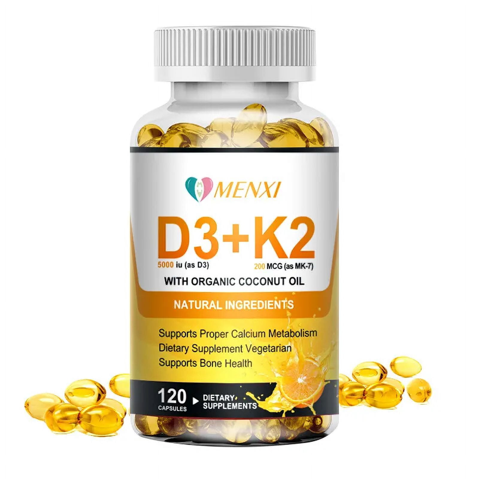 Revita Vitamin D3 with K2 D3 5000IU and K2 200mcg High Strength 1-4* ...