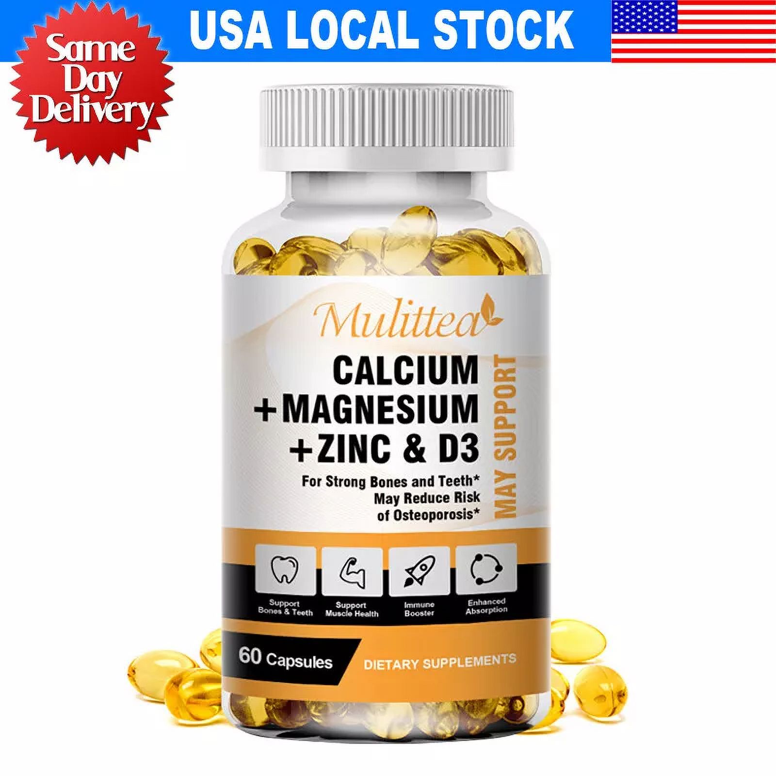 Revita Zinc Calcium Magnesium & Vitamin D Complex Supplement Bone ...