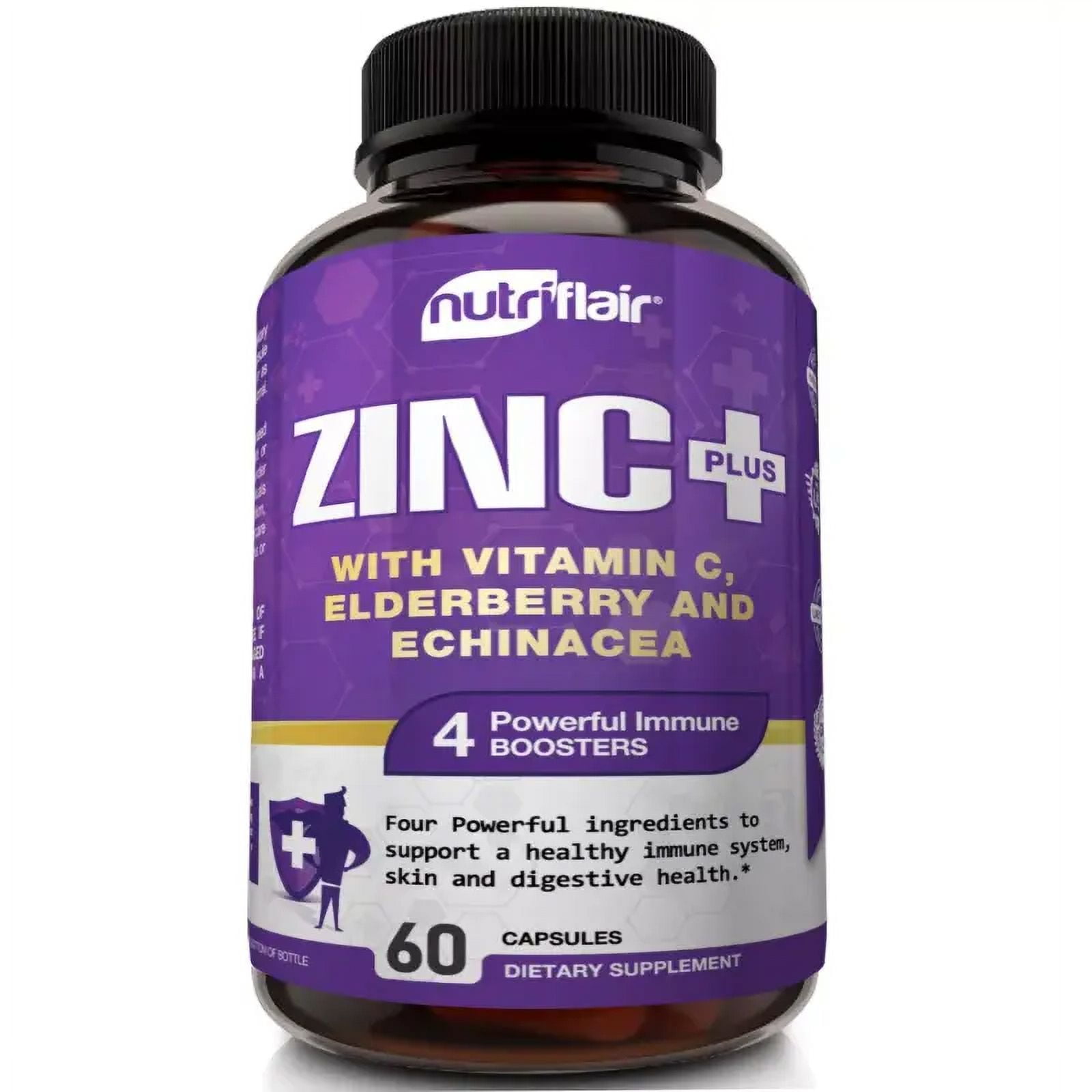 Revita Zinc Plus, 60 Capsules - with Vitamin C, Elderberry & Echinacea ...