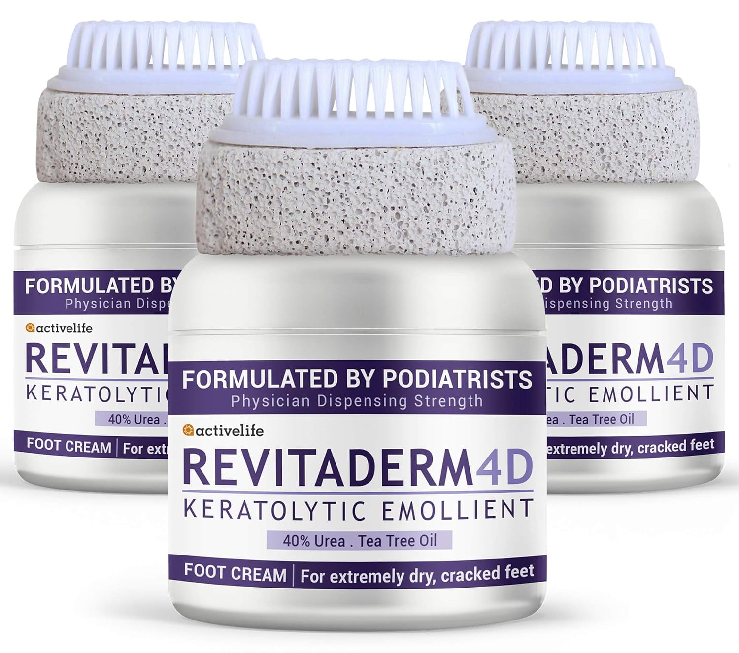 Revitaderm 4D Urea Cream, Deeply Moisturizes for Dry, Cracked Feet ...