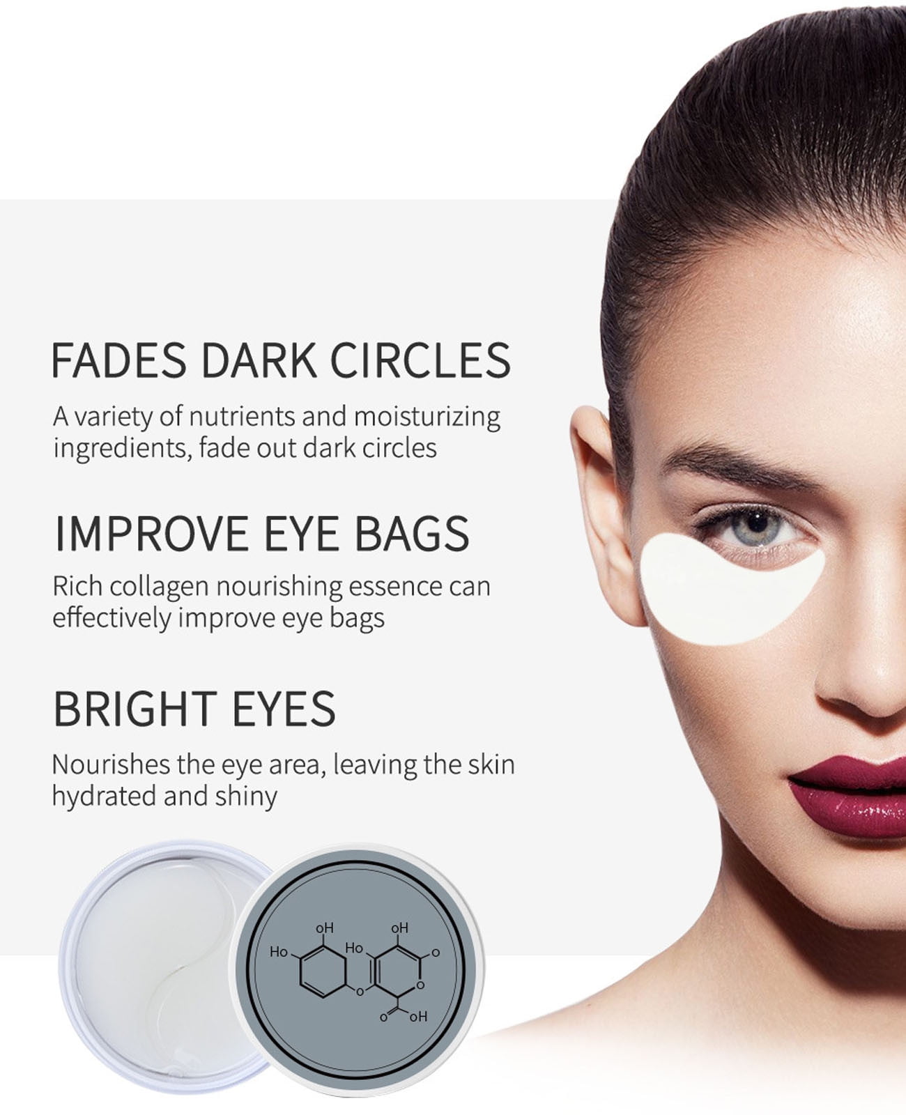 Revitalize Tired Eyes with 24K Gold Eye Mask Gel Moisturizing Under Eye ...