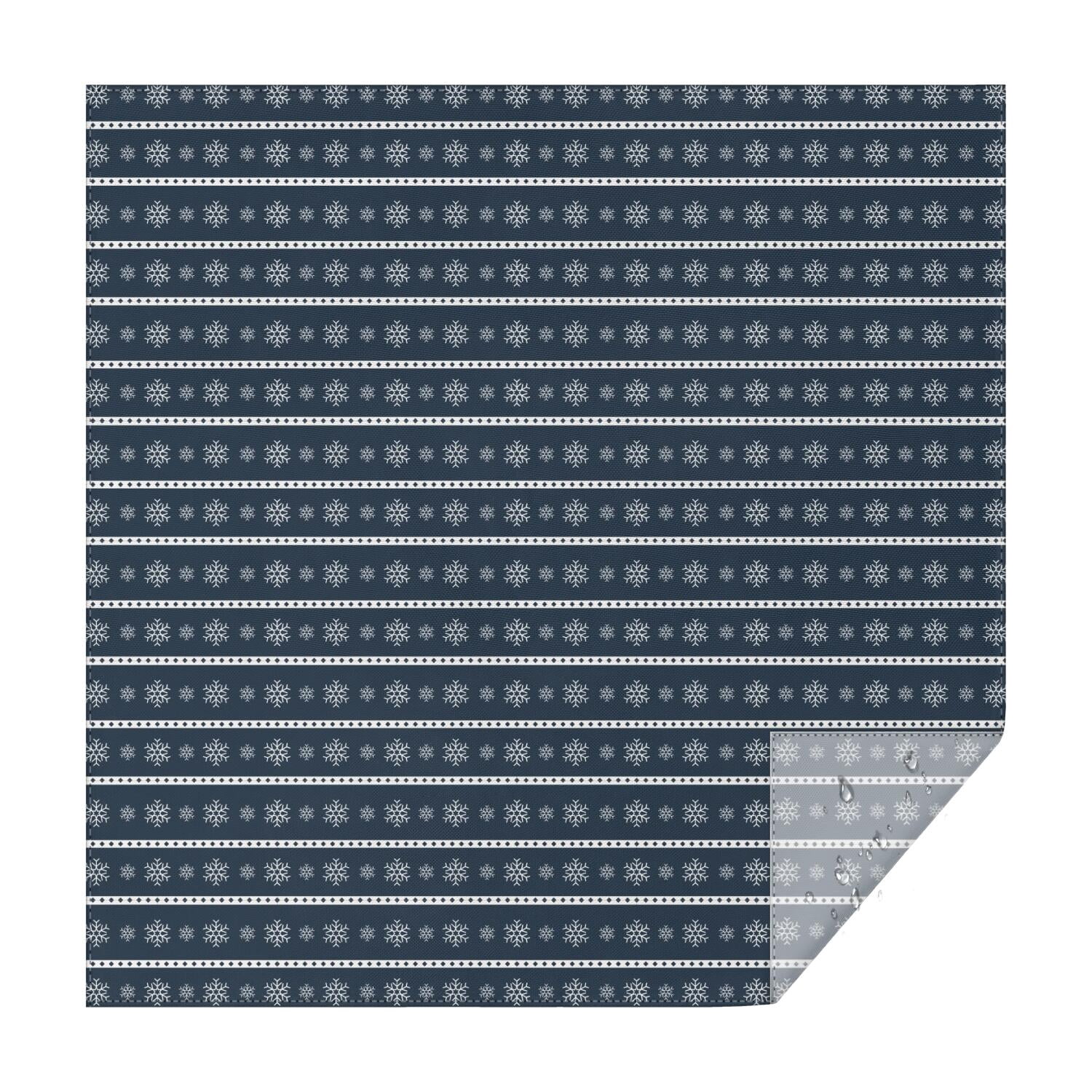 Christmas Square Tablecloth 52x52 Inch – Waterproof Polyester Printed ...