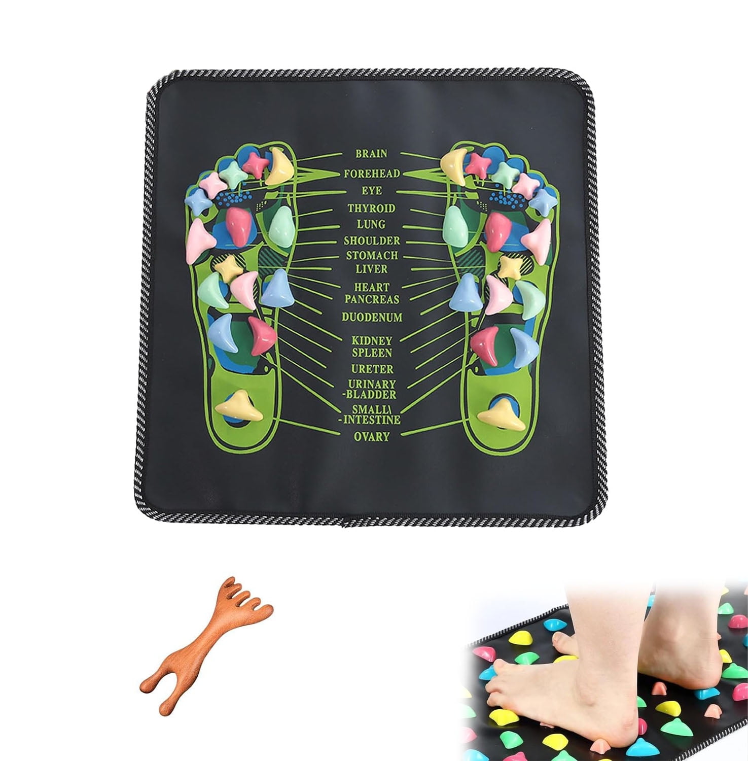 Revitalizing Acupressure Foot Mat,Foot Pressure Point Mat,Portable ...