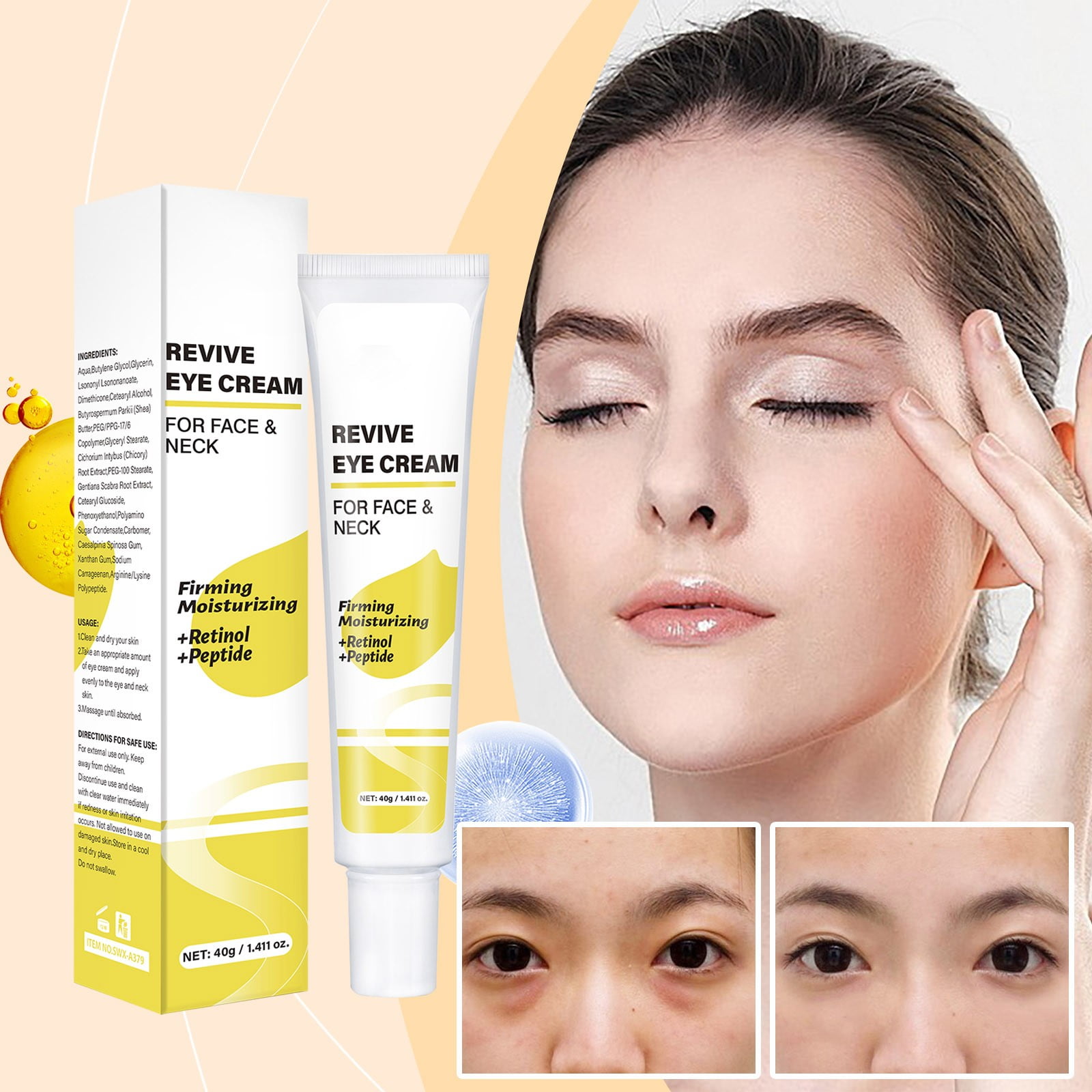 Revitalizing Eye Cream 40g | Brightening Moisturizer for Under Eyes | Reduces Puffiness, Dark ...