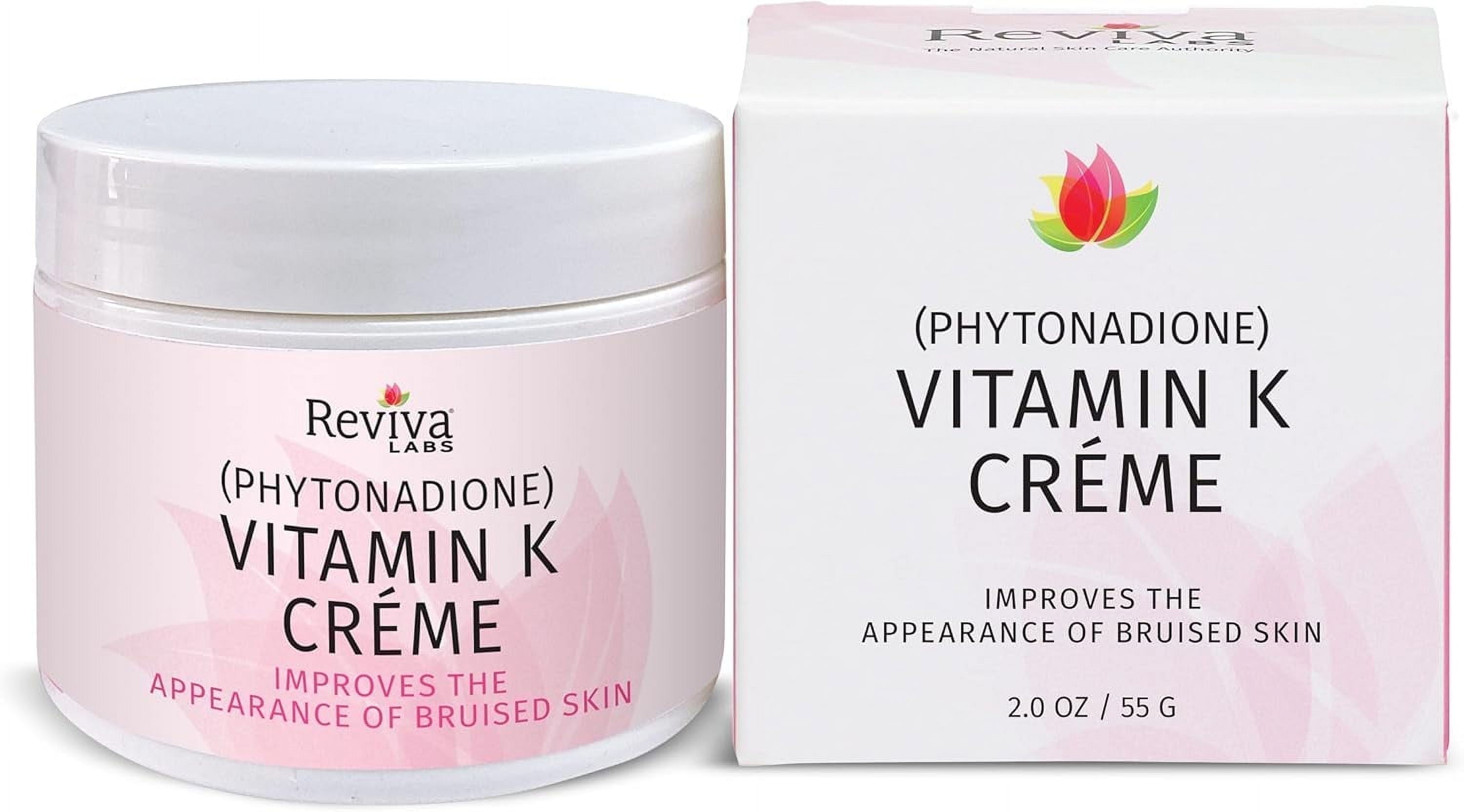 Reviva Labs Vitamin K Creme, 1.5 oz, Moisturizing and Soothing Cream ...
