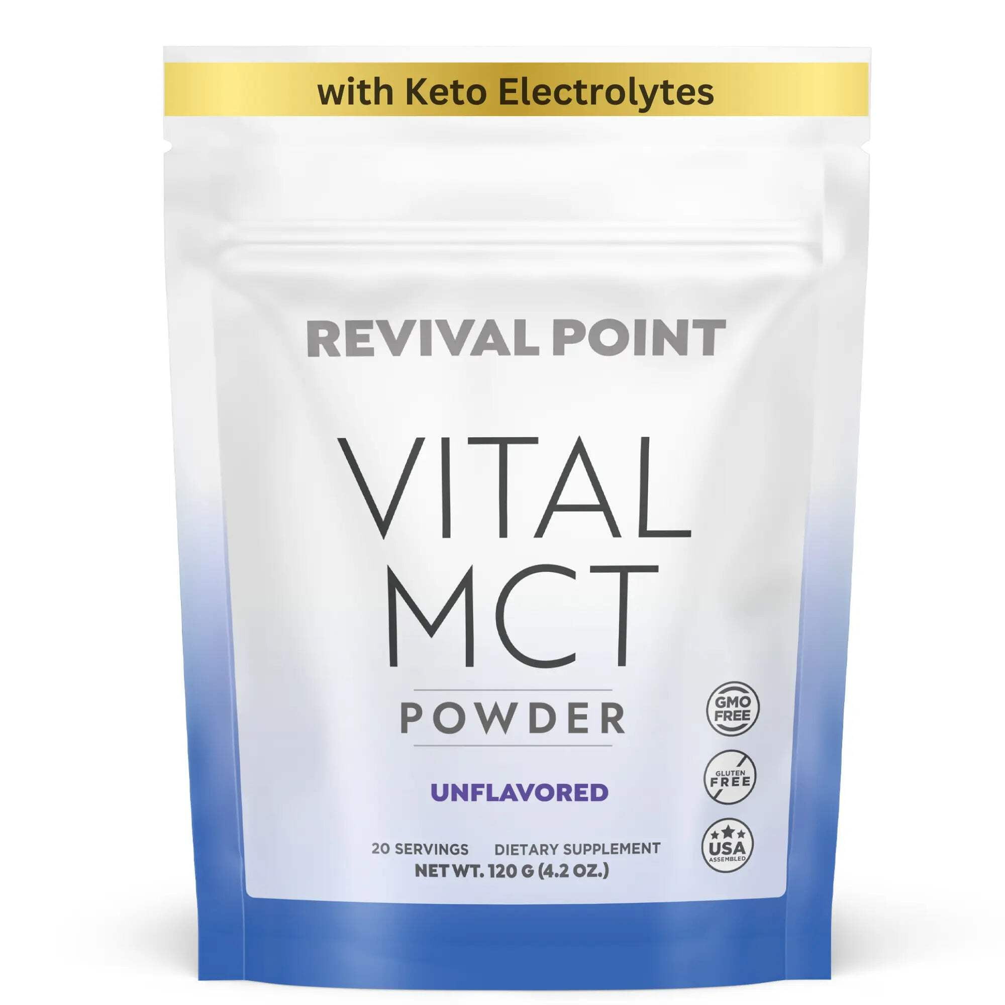 Revival Point Premium MCT Oil Powder Fortified with Keto Electrolytes ...