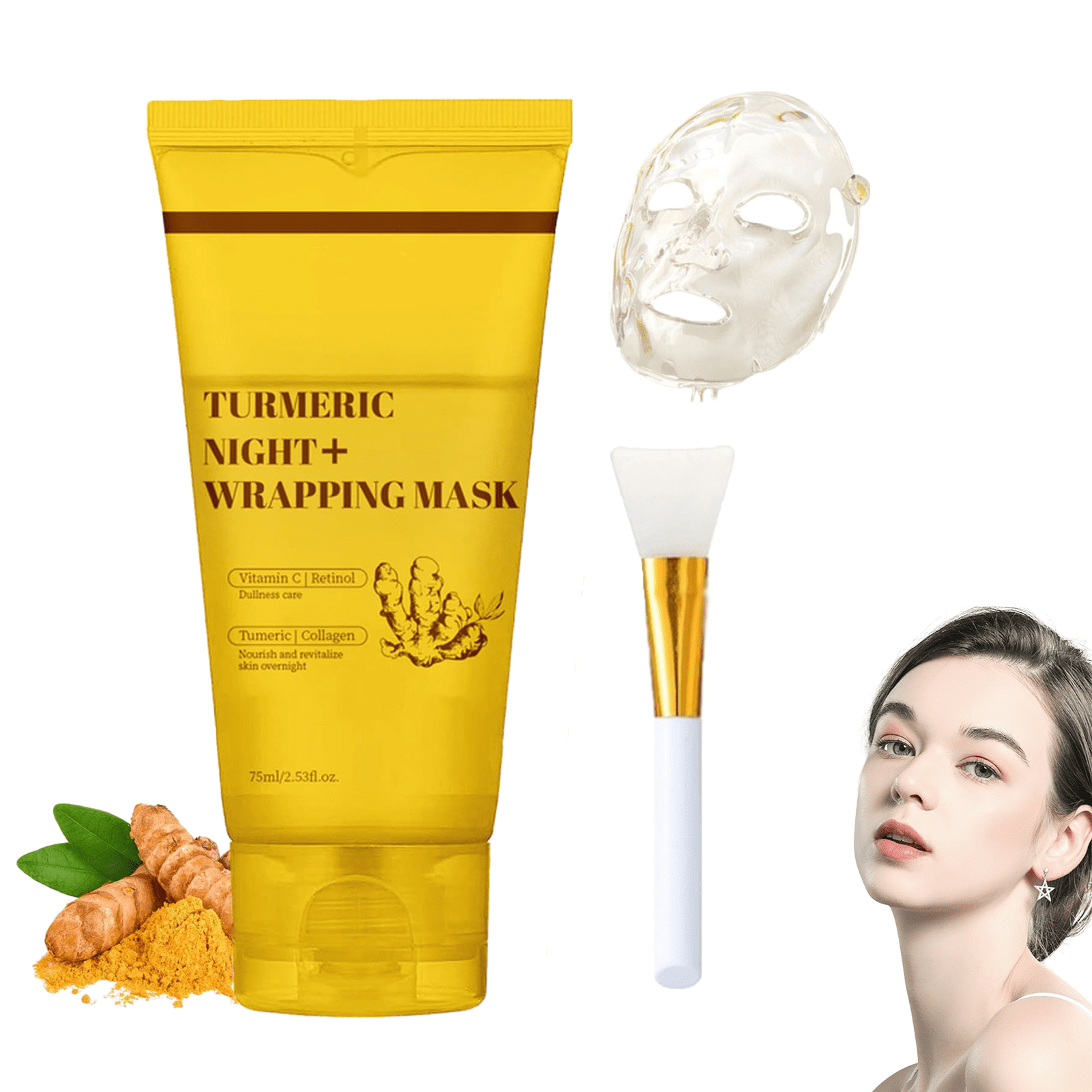 Revix Collagen Mask, Kojic Acid Turmeric Collagen Night Wrapping Mask ...
