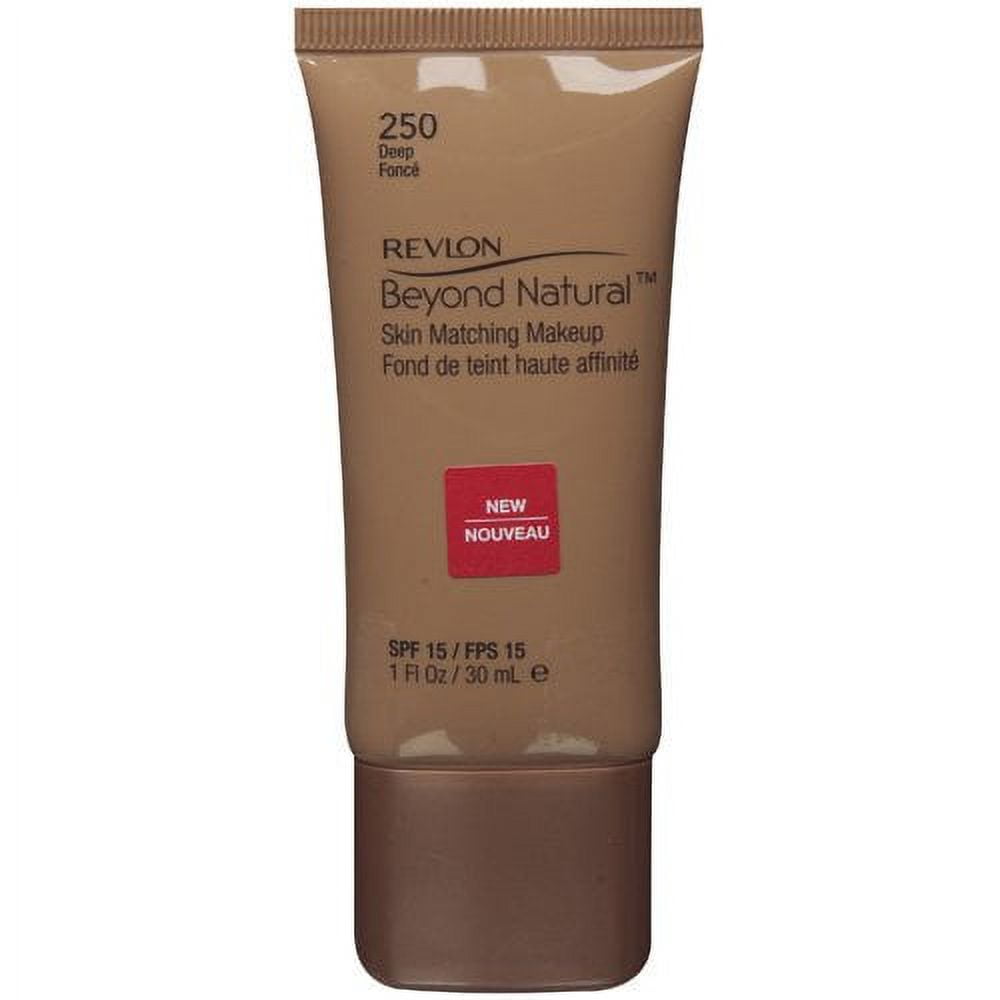 Revlon Beyond Natural Skin Matching MakeUp Foundation SPF 15 #250 Deep ...