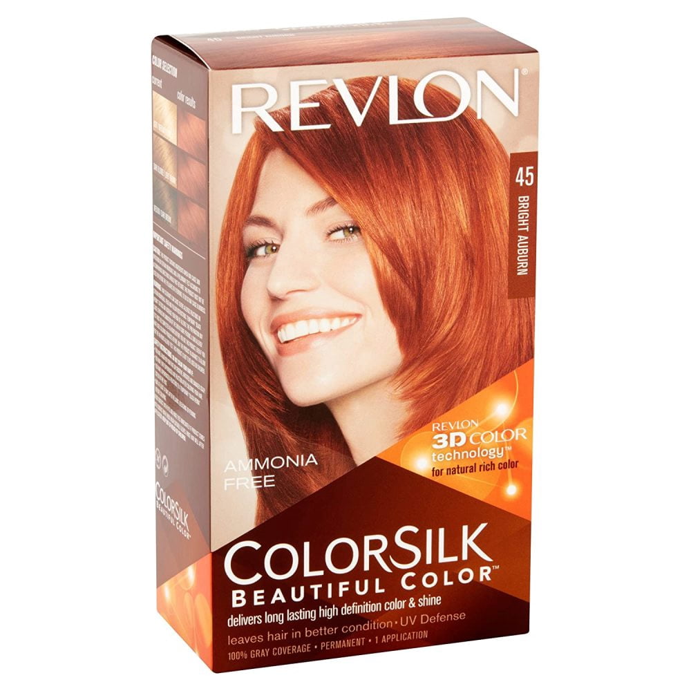 Revlon ColorSilk Beautiful Color #45 Bright Auburn Hair Dye - 1 ...