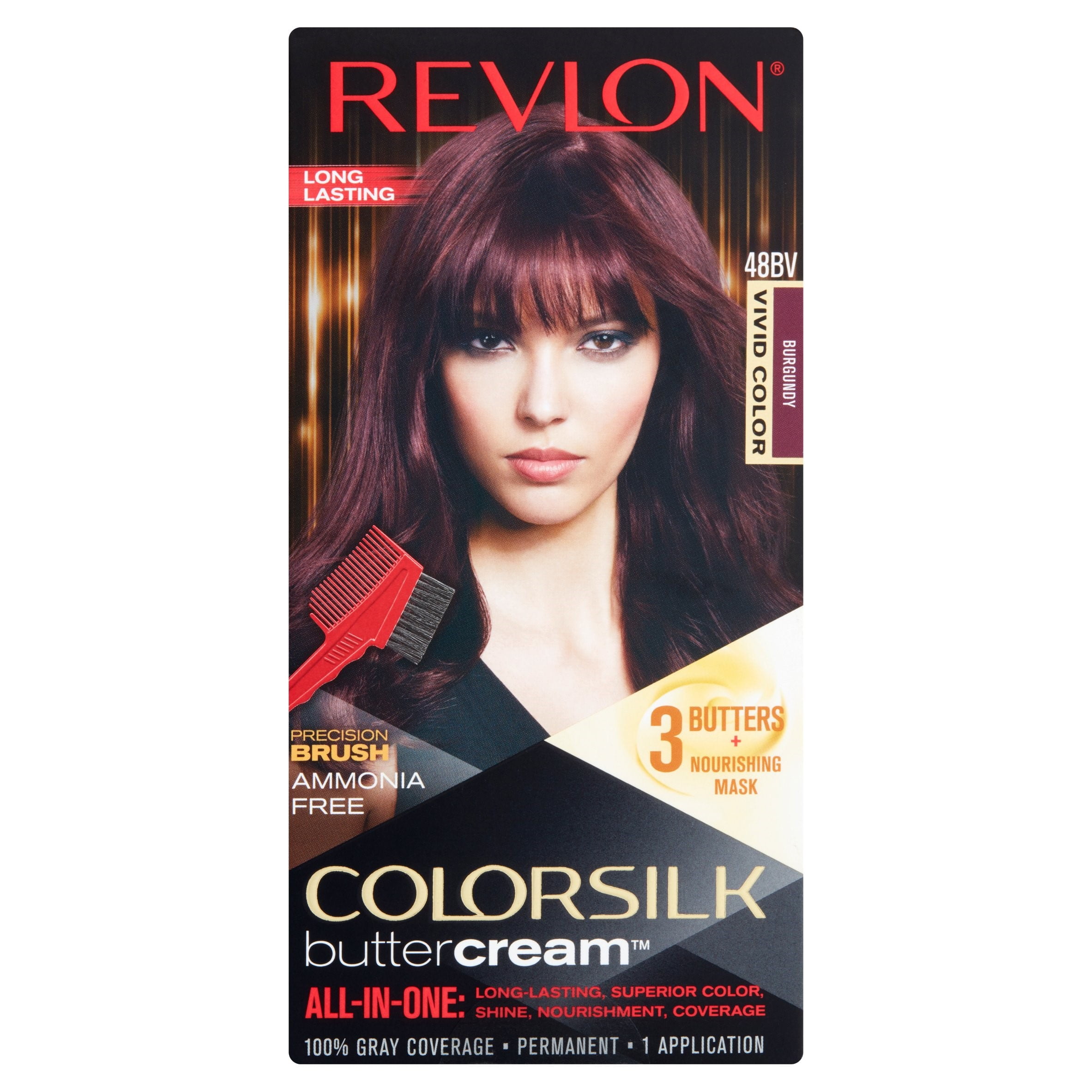 Revlon ColorSilk Buttercream™ Hair Color - Vivid Burgundy - Walmart.com