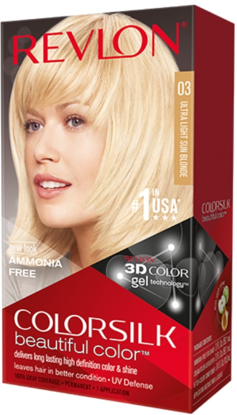 Revlon ColorSilk Hair Color, 03 Ultra Light Sun Blonde 1 Each - (Pack ...