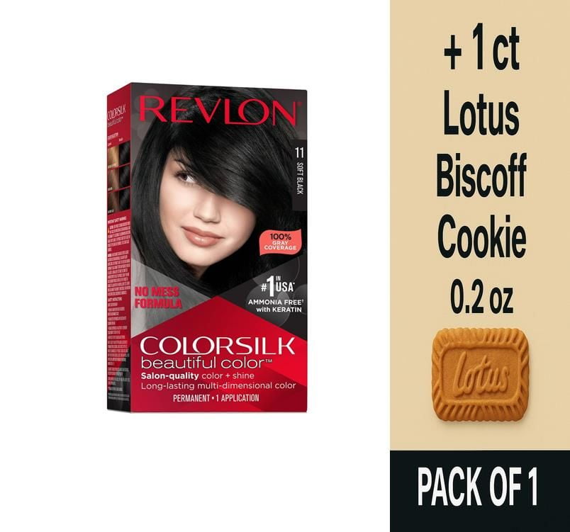 Revlon ColorSilk Hair Color - 11 Soft Black - Each - Pack of 1 & Lotus ...