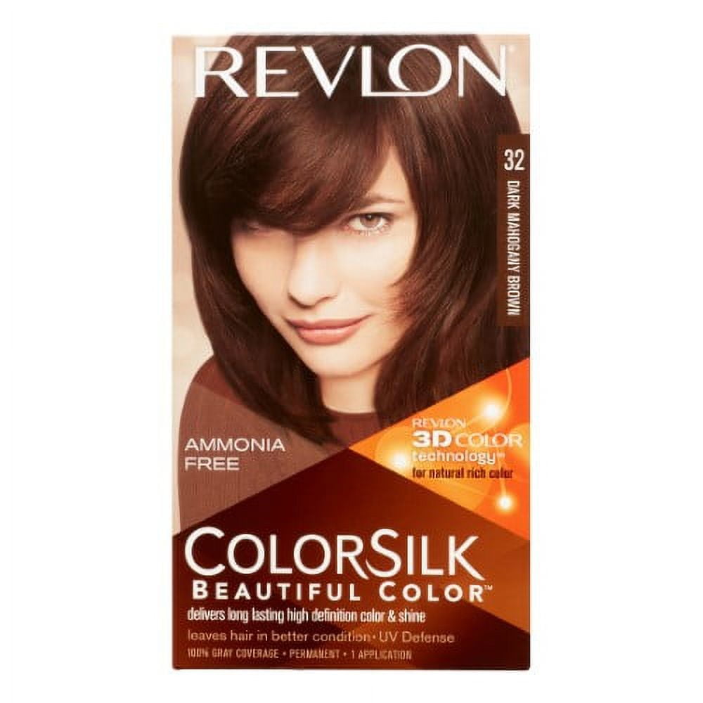 Revlon ColorSilk Hair Color [32] Dark Mahogany Brown - Walmart.com
