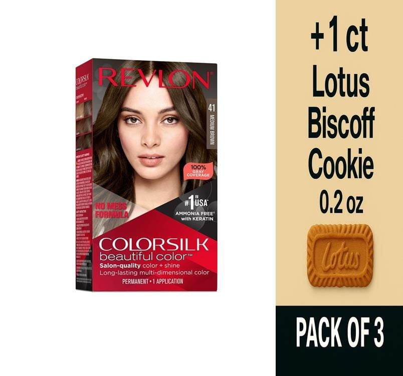 Revlon ColorSilk Hair Color - 41 Medium Brown - Each - Pack of 3 ...