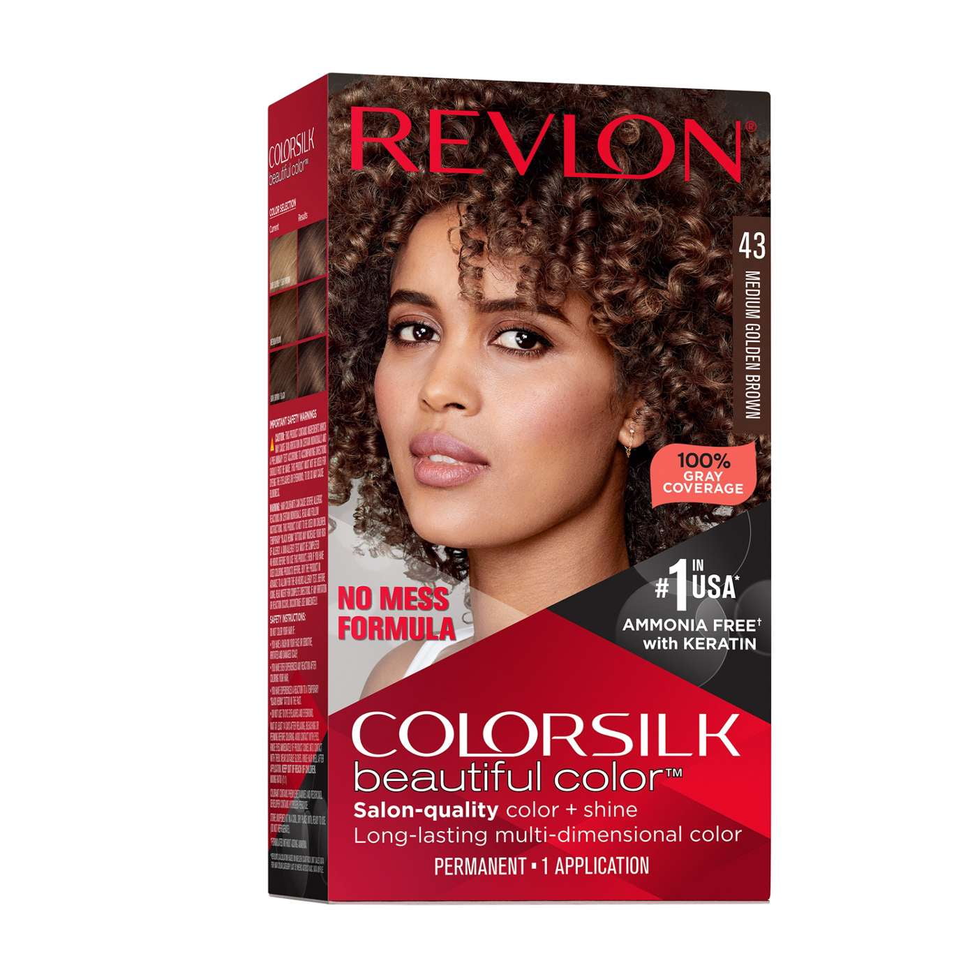 Revlon ColorSilk Hair Color - 43 Medium Golden Brown - Each- Pack of 2 ...