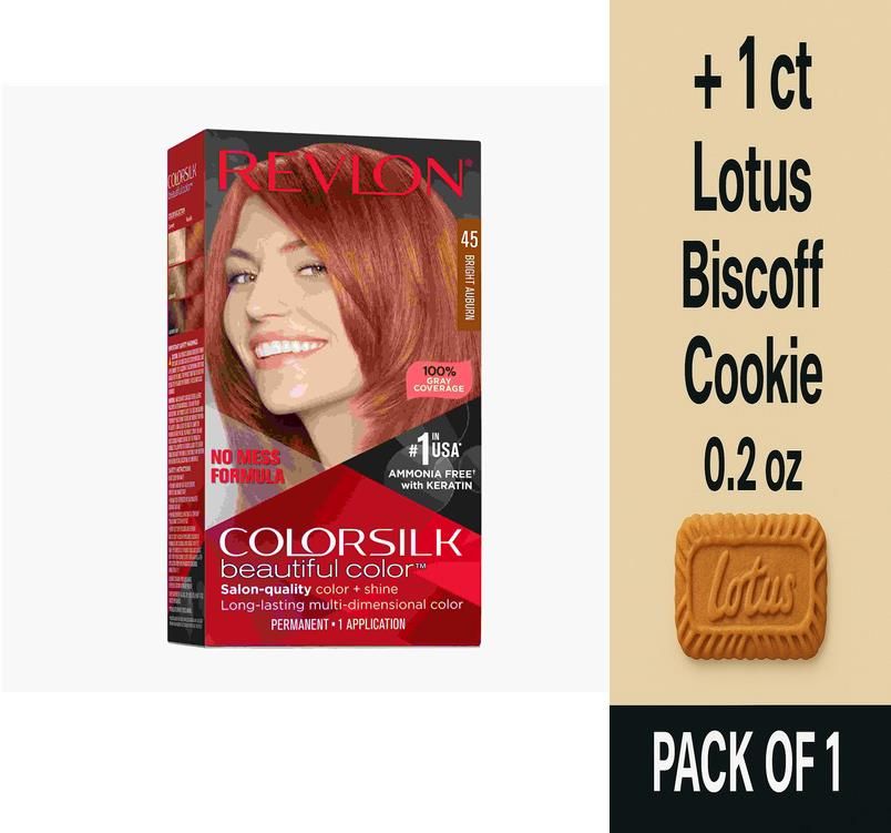Revlon ColorSilk Hair Color 45 - Bright Auburn - Each - Pack of 1 ...