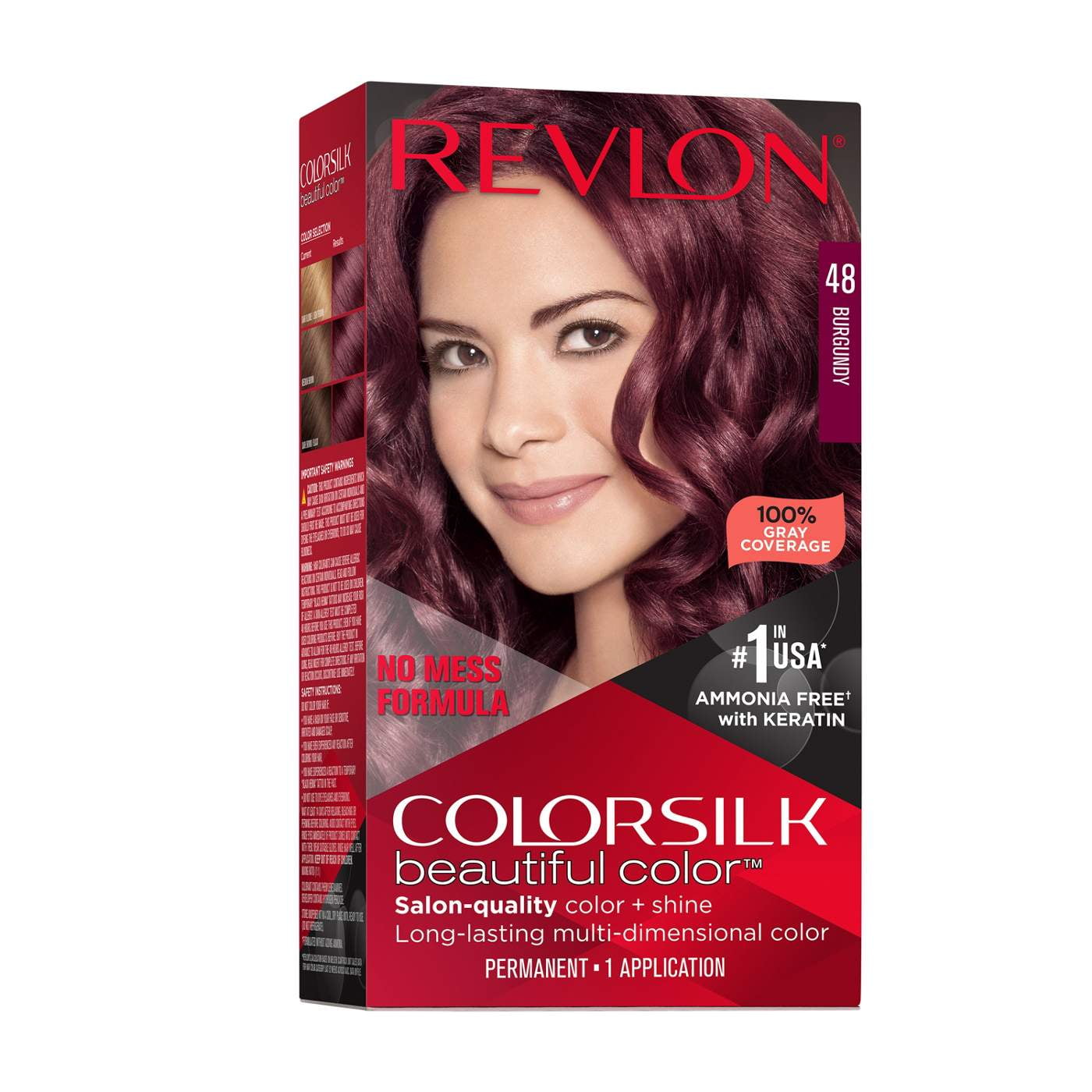 Revlon ColorSilk Hair Color - 48 Burgundy Each - Walmart.com