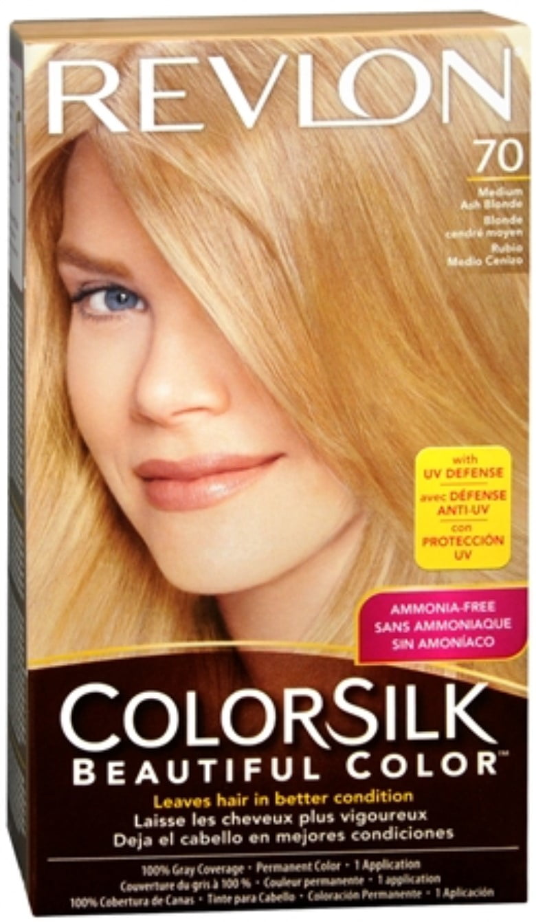 Revlon ColorSilk Hair Color 70 Medium Ash Blonde 1 Each (Pack of 2 ...