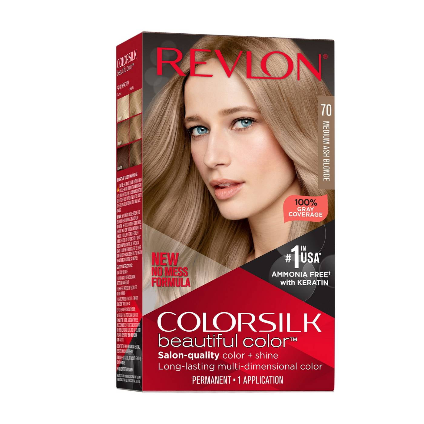 Revlon ColorSilk Hair Color - 70 Medium Ash Blonde - Each - Walmart.com