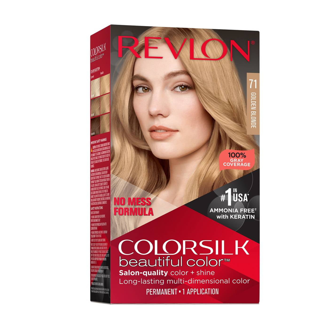 Revlon ColorSilk Hair Color - 71 Golden Blonde - Each - Walmart.com